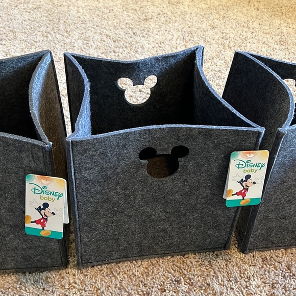Disney | Other | Disney Baby Mickey Mouse Die Cut Felt Storage Bin ...